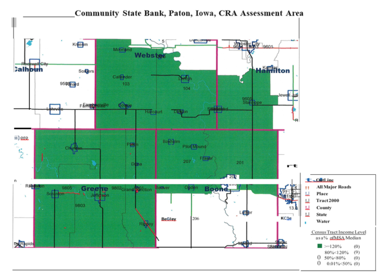 CRA Assessment Area – Community State Bank